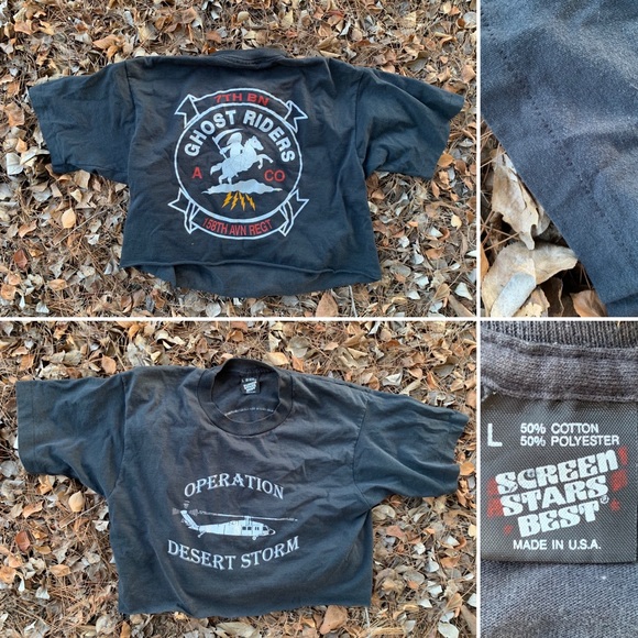 Screen Stars | Tops | Vintage Single Stitch Desert Storm Ghost Riders ...